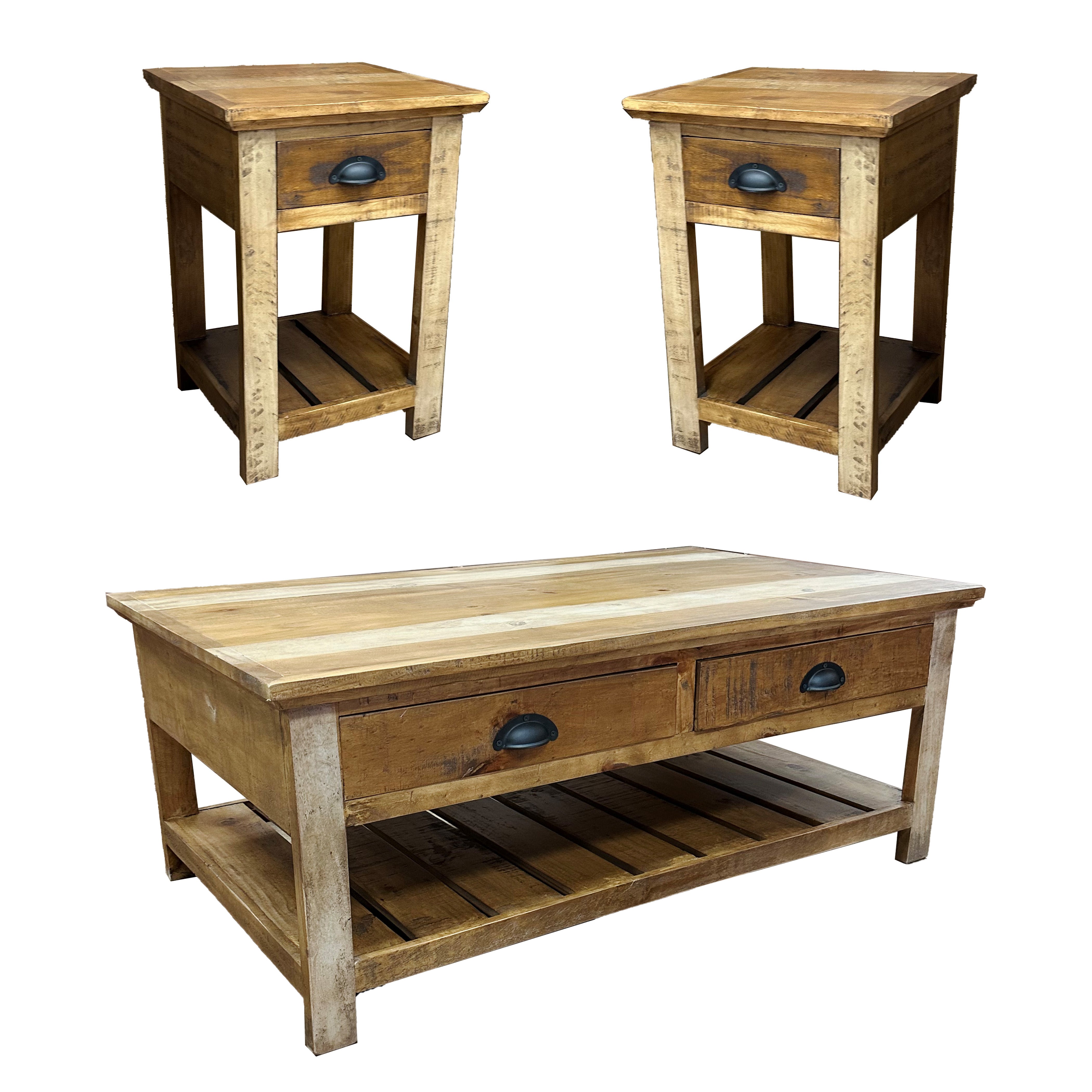 Dutton Coffee Table Set – Rustic Furniture Depot