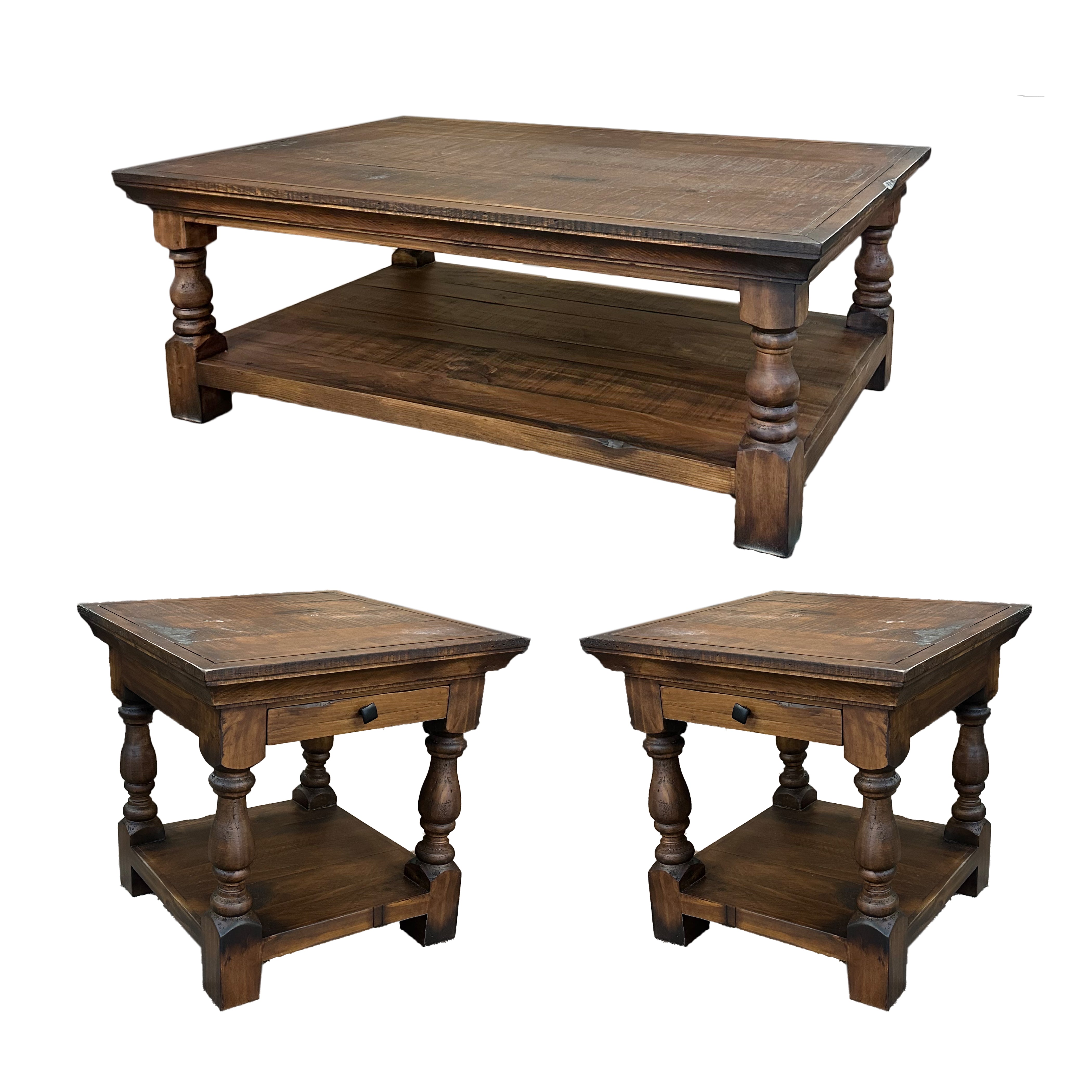 Pecos Coffee Table Set – Rustic Furniture Depot