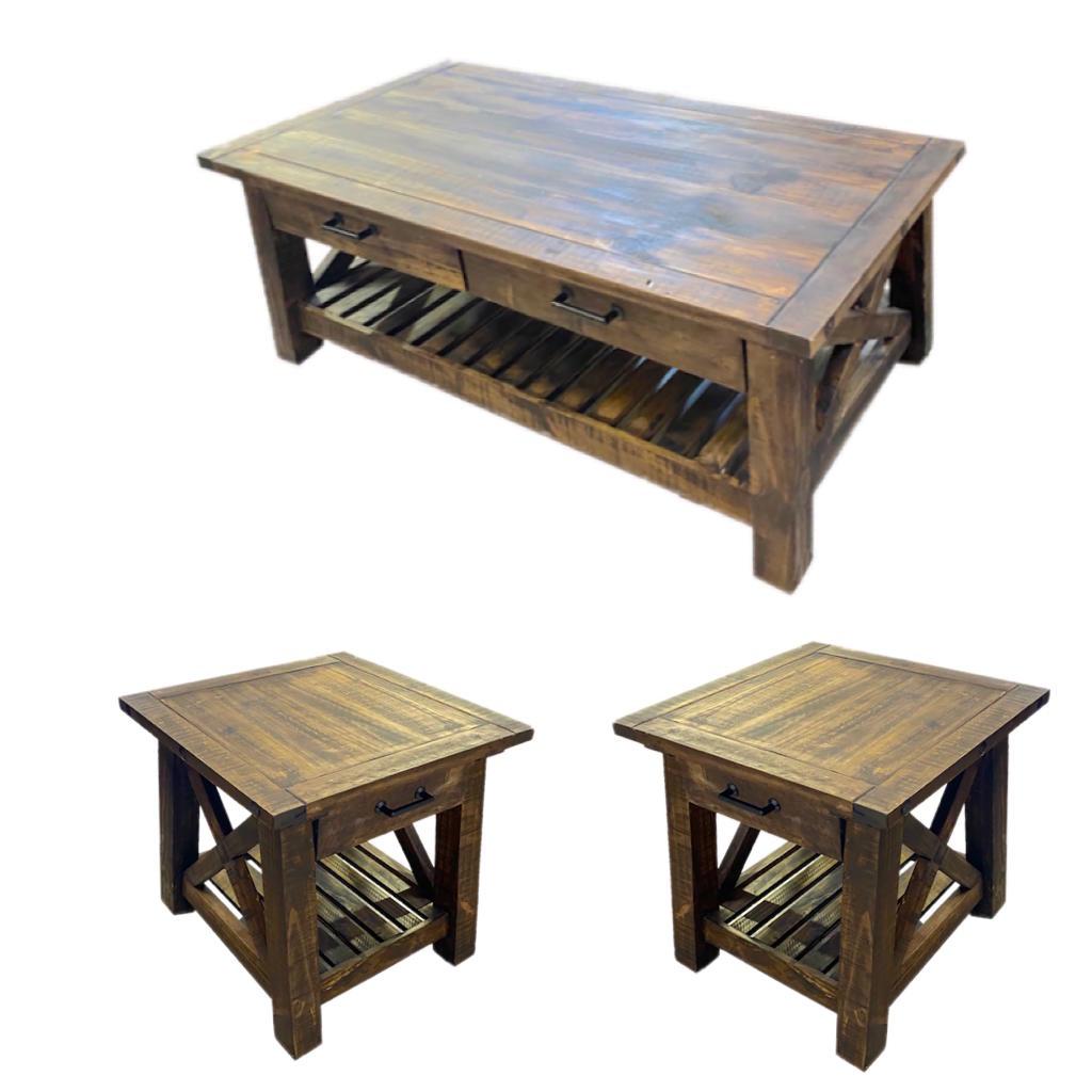 Nevada Coffee Table Set – Rustic Furniture Depot